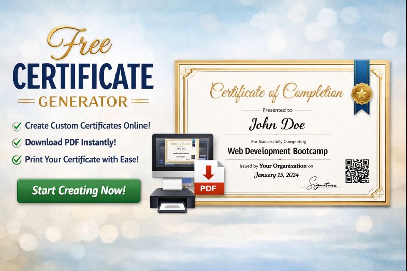 Free Certificate Generator - TACETRA